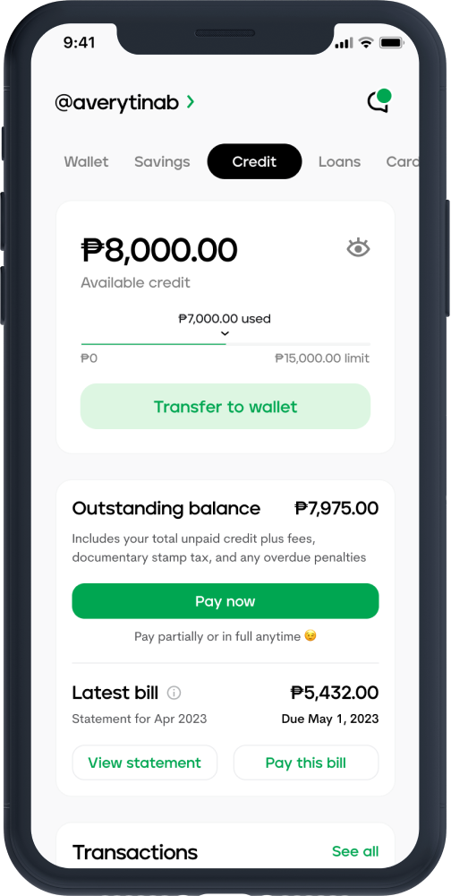 Credit - Maya Digital Bank