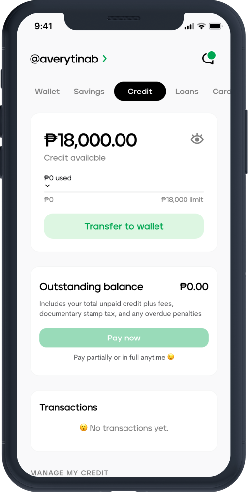 Credit - Maya Digital Bank