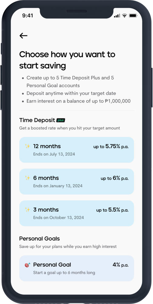 Time Deposit Plus - Maya Digital Bank