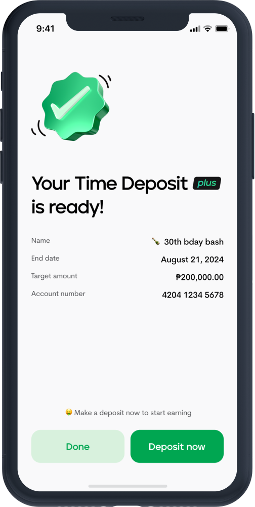 Time Deposit Plus - Maya Digital Bank