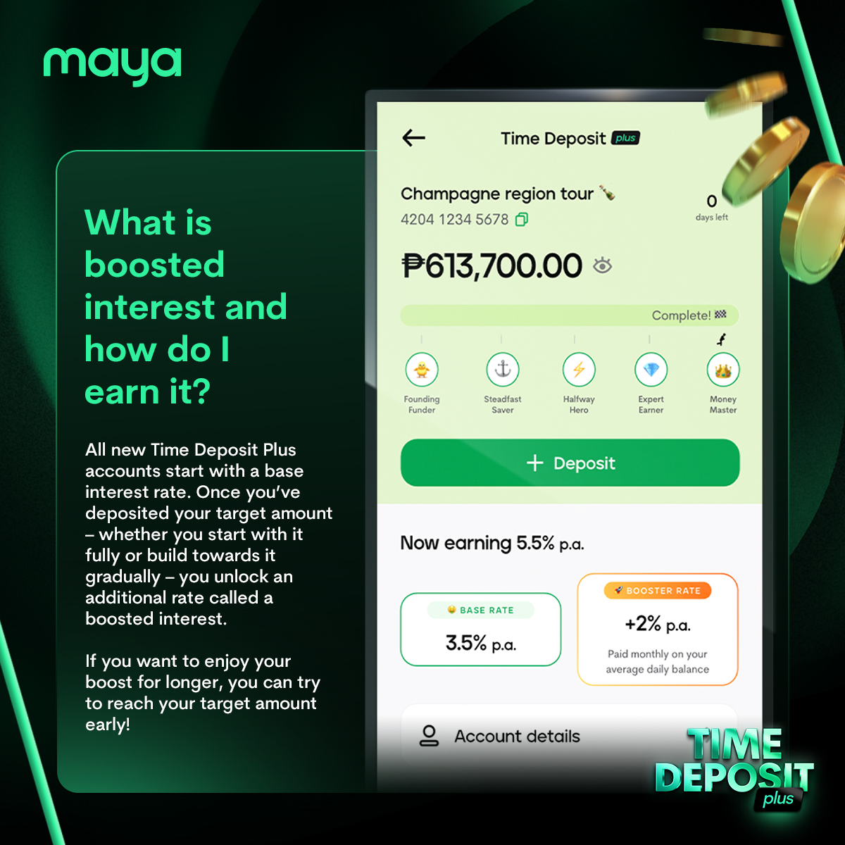 Time Deposit Plus - Maya Digital Bank