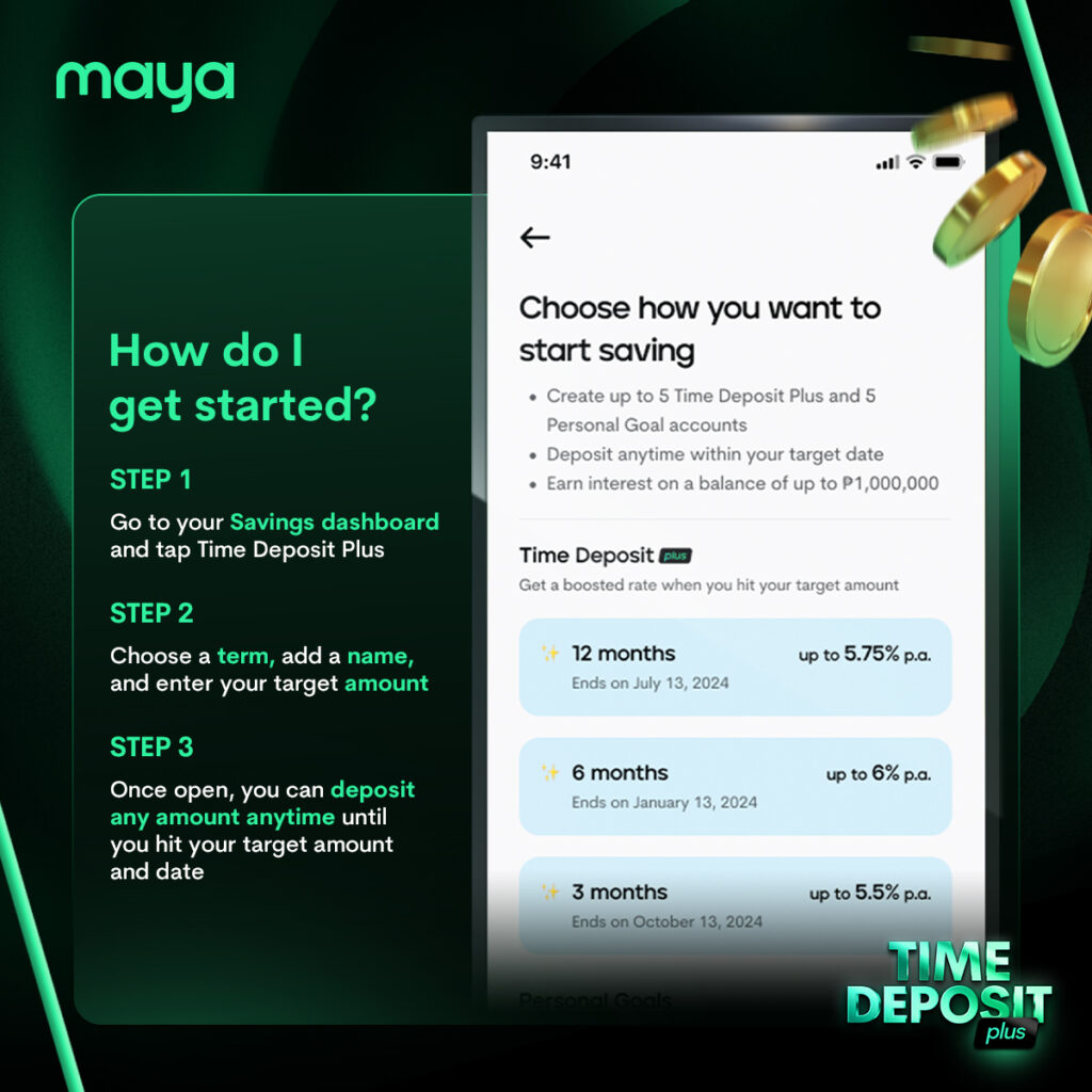 Time Deposit Plus - Maya Digital Bank