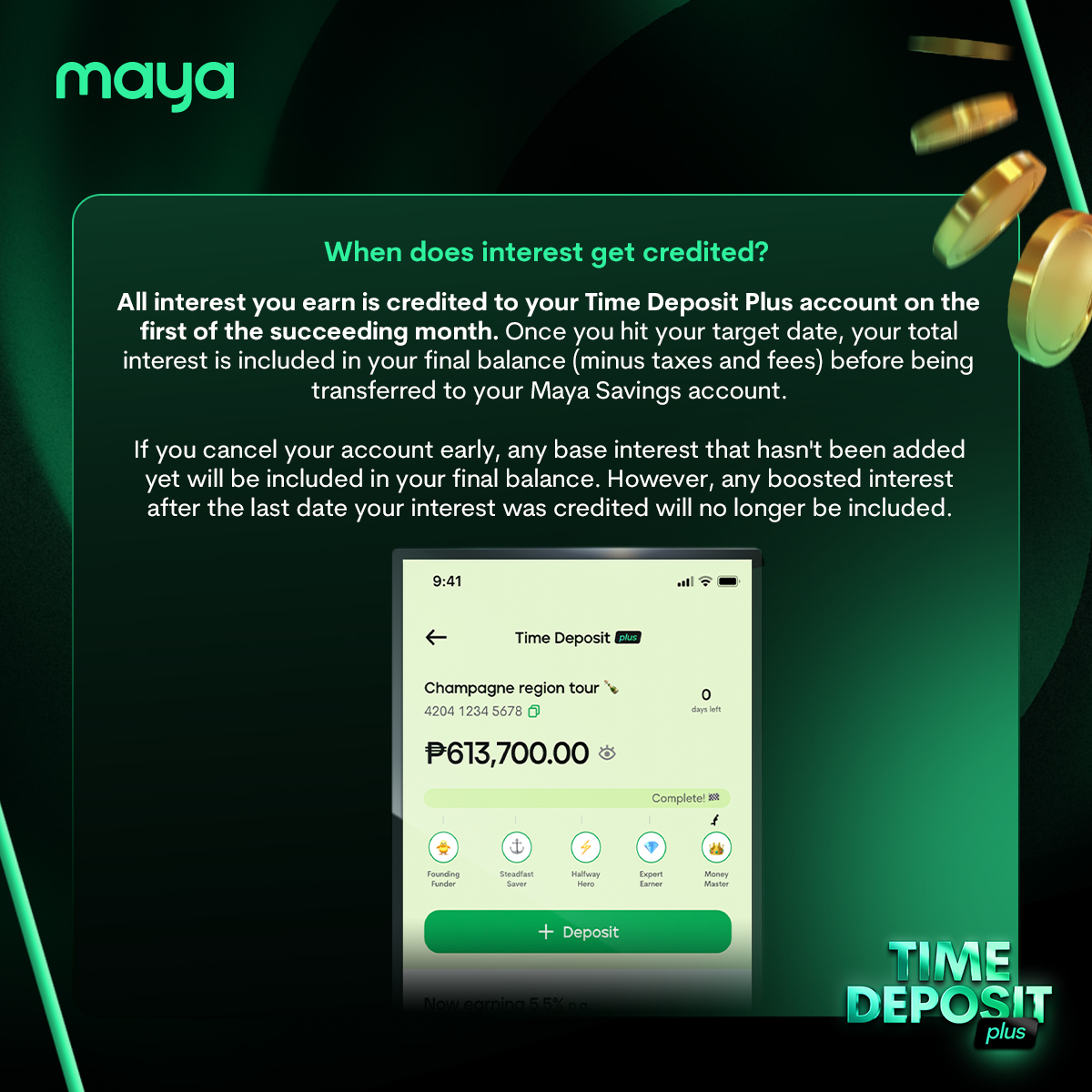 Time Deposit Plus - Maya Digital Bank