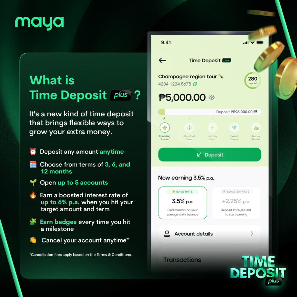 Time Deposit Plus - Maya Digital Bank