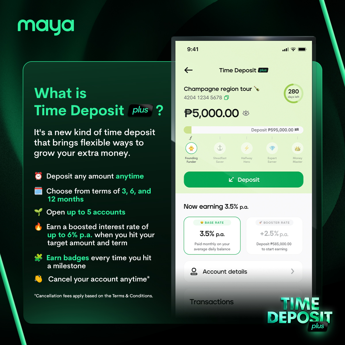 Time Deposit Plus - Maya Digital Bank
